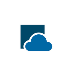 Cloud computing logo info emblems Royalty Free Vector Image