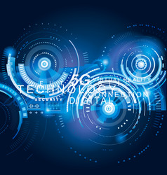 Abstract hi-tech energy interface button Vector Image