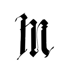 Letter s in gothic style alphabet symbol Vector Image