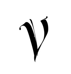 Letter k in gothic style alphabet symbol Vector Image