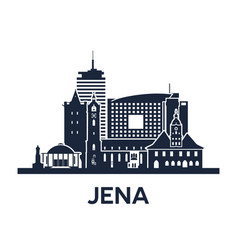 Jena city skyline germany thuringia solid color Vector Image