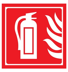 Fire hose reel sign on a red background Royalty Free Vector