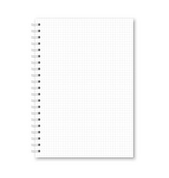 White realistic closed notebook cover Royalty Free Vector