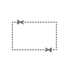 Pictures with scissors and cutting lines tools Vector Image