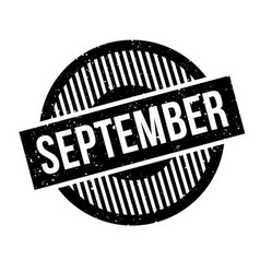September rubber stamp Royalty Free Vector Image