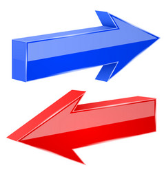 Blue shiny 3d arrow Royalty Free Vector Image - VectorStock