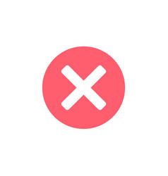 Red cross check mark for indicate wrong choice Vector Image