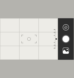 Ui ux design camera app for mobile shooting modes Vector Image