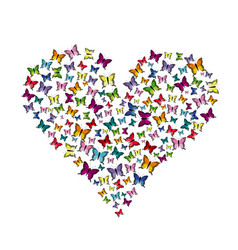 Butterflies rainbow tree Royalty Free Vector Image