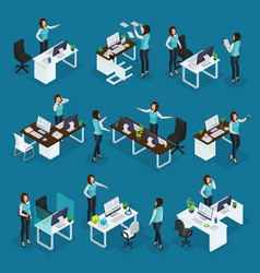 Isometric people set Royalty Free Vector Image