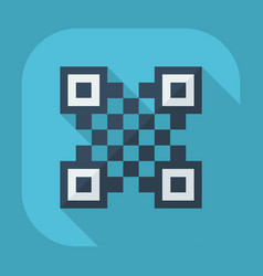 Flat modern design with shadow qr-code Royalty Free Vector
