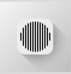 Technology White Blank App Icon Template Vector Image