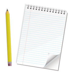 Note memo and pencil Royalty Free Vector Image
