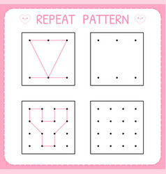Kindergarten educational game for kids repeat Vector Image
