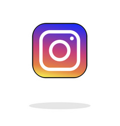 Social media instagram icon colour gradient icon Vector Image