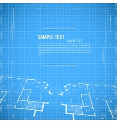 Blue architectural background with plans Vector Image