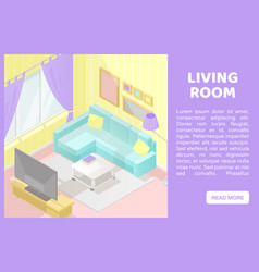 Isometric low poly cutaway interior Royalty Free Vector