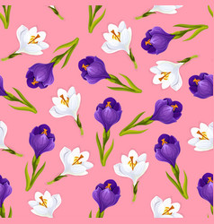 Tropical exotic plants flowers seamless pattern Vector Image