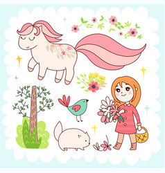 Doodles cute elements Royalty Free Vector Image