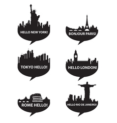 Hello city Royalty Free Vector Image - VectorStock