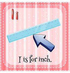 Flashcard letter i is for island Royalty Free Vector Image