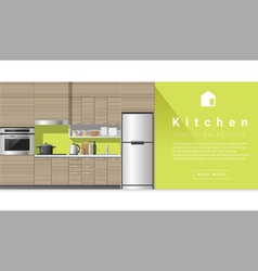 Modern fast food restaurant counter background Vector Image