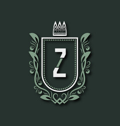 Az vintage initials logo symbol letters a z Vector Image