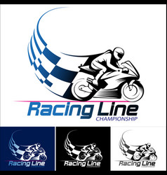 Racing championship logo event Royalty Free Vector Image