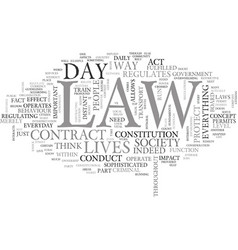 What does law mean to you text word cloud Vector Image