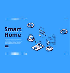 Smart home isometric internet things concept Vector Image