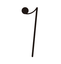 Sketch of a musical note Royalty Free Vector Image