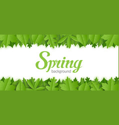 Natural floral background with spring lettering Vector Image