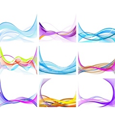 Abstract wave set Royalty Free Vector Image - VectorStock
