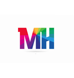 Alphabet letter mh m h combination for logo Vector Image