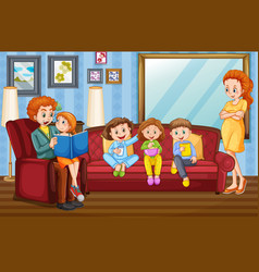 Helping at home Royalty Free Vector Image - VectorStock