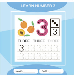 Learn numbers 0 zero children educational game Vector Image