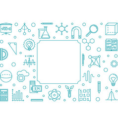 Science technology engineering and math linear Vector Image