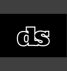 Pink grey alphabet letter combination ds d s Vector Image