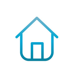 Blue home icon isolated on background modern flat Vector Image
