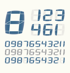 Digital numbers set number font text Royalty Free Vector