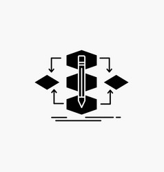 Algorithm design method model process flat icon Vector Image