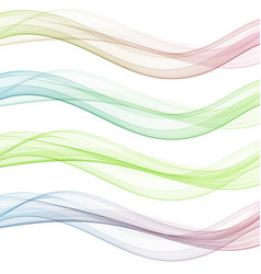 Abstract background wave flow blue green Vector Image