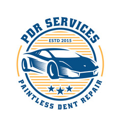 Paintless dent repair logo pdr service logo Vector Image
