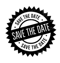 Save the date stamp save the date rectangular Vector Image