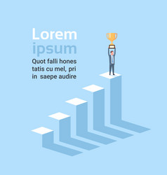 Goal achievement path chart to target successful Vector Image