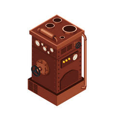 Steampunk machine icon Royalty Free Vector Image