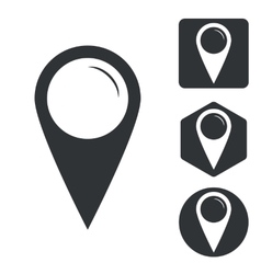 Colored map markers icon set Royalty Free Vector Image