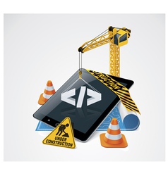 Computer construction project Royalty Free Vector Image