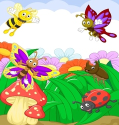 Cartoon happy little animals Royalty Free Vector Image