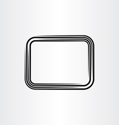 Simple black ornamental decorative frame Vector Image